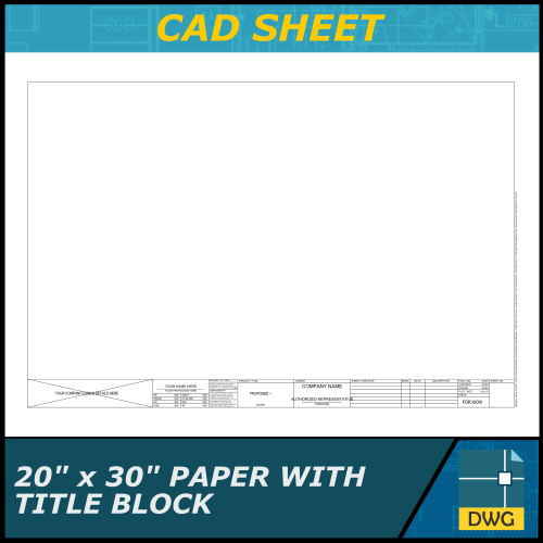 20″ x 30″ CAD Sheet Package | The Solo Architect