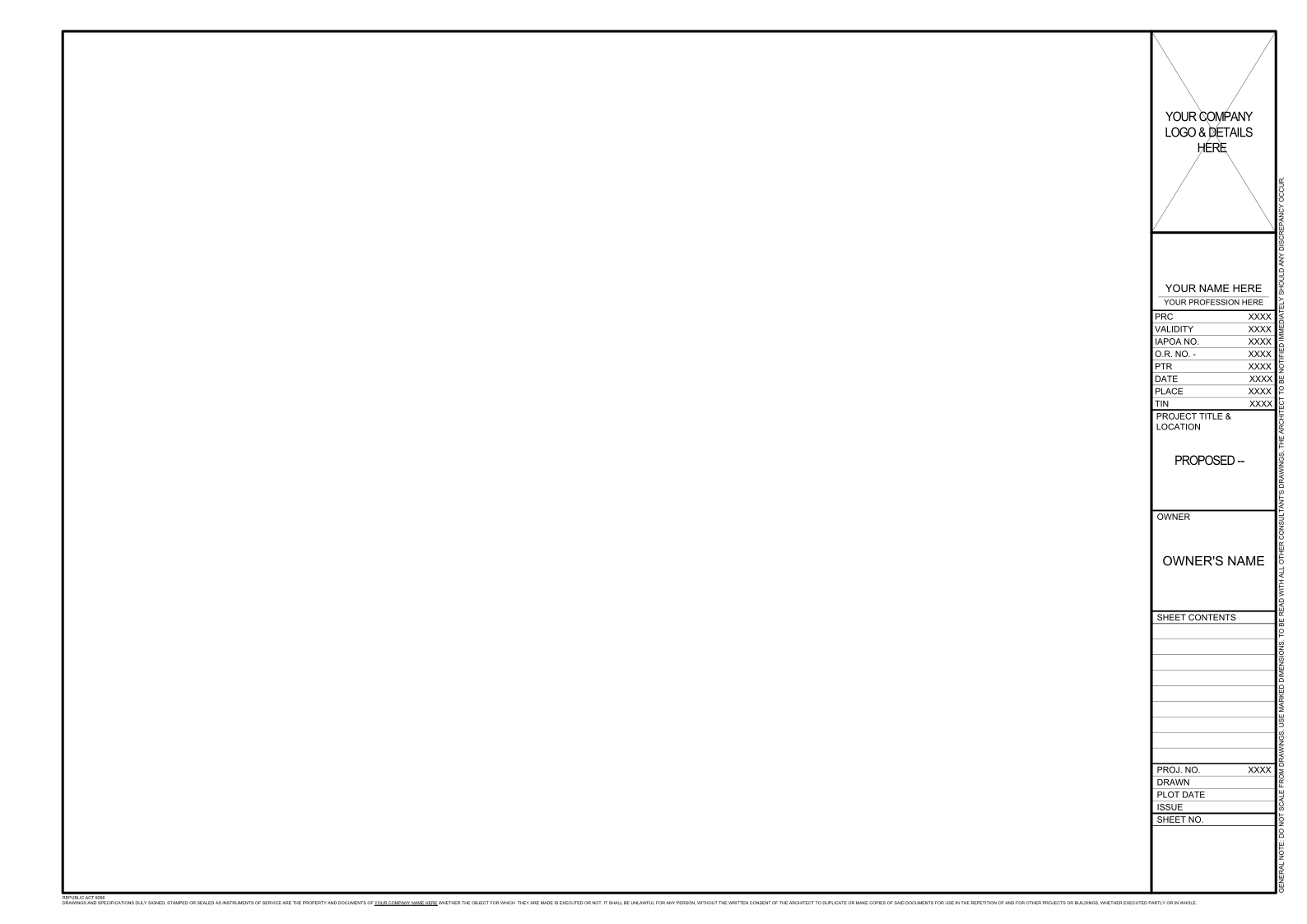 Iso A3 Cad Sheet Package The Solo Architect