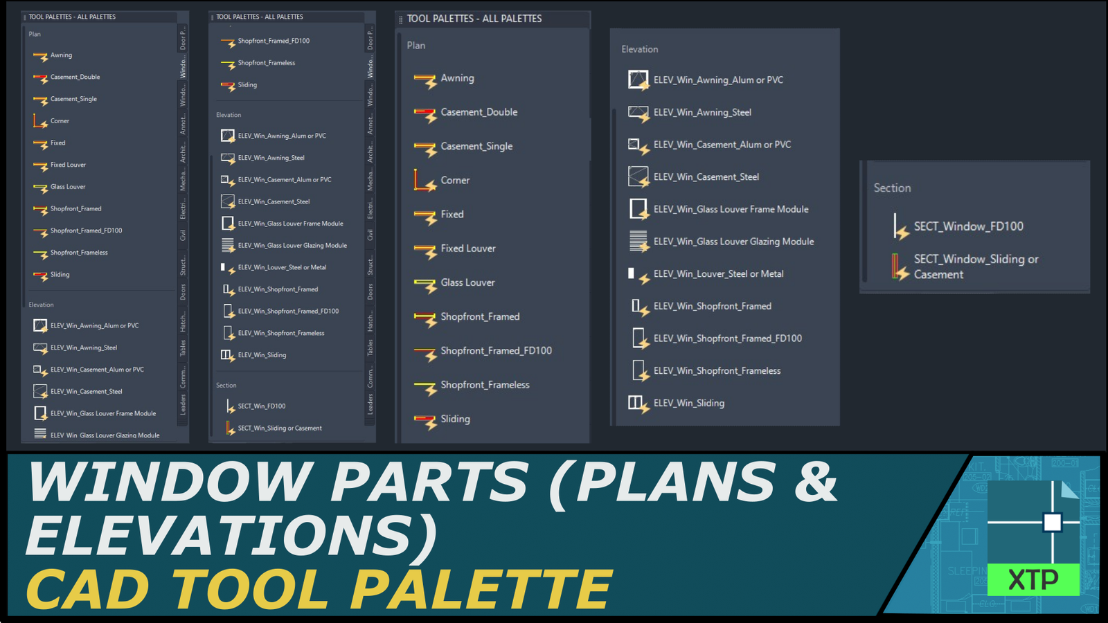 Tool Palette + CAD Dynamic Blocks for AutoCAD®- Windows (Plan ...