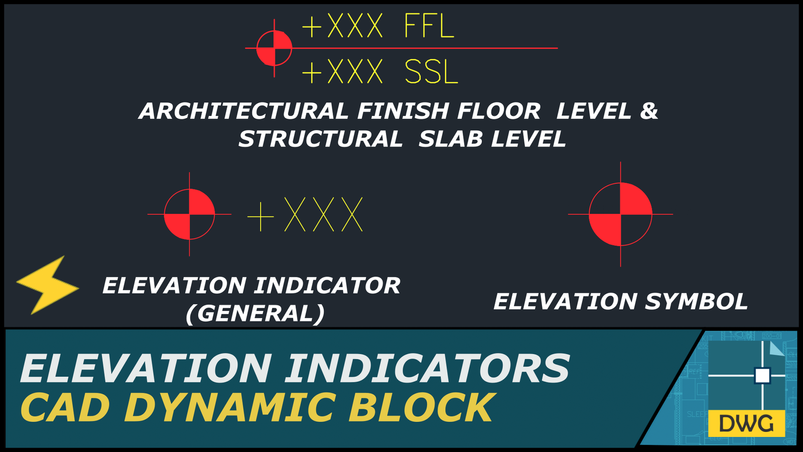 Elevation Indicators – CAD Dynamic Block | The Solo Architect